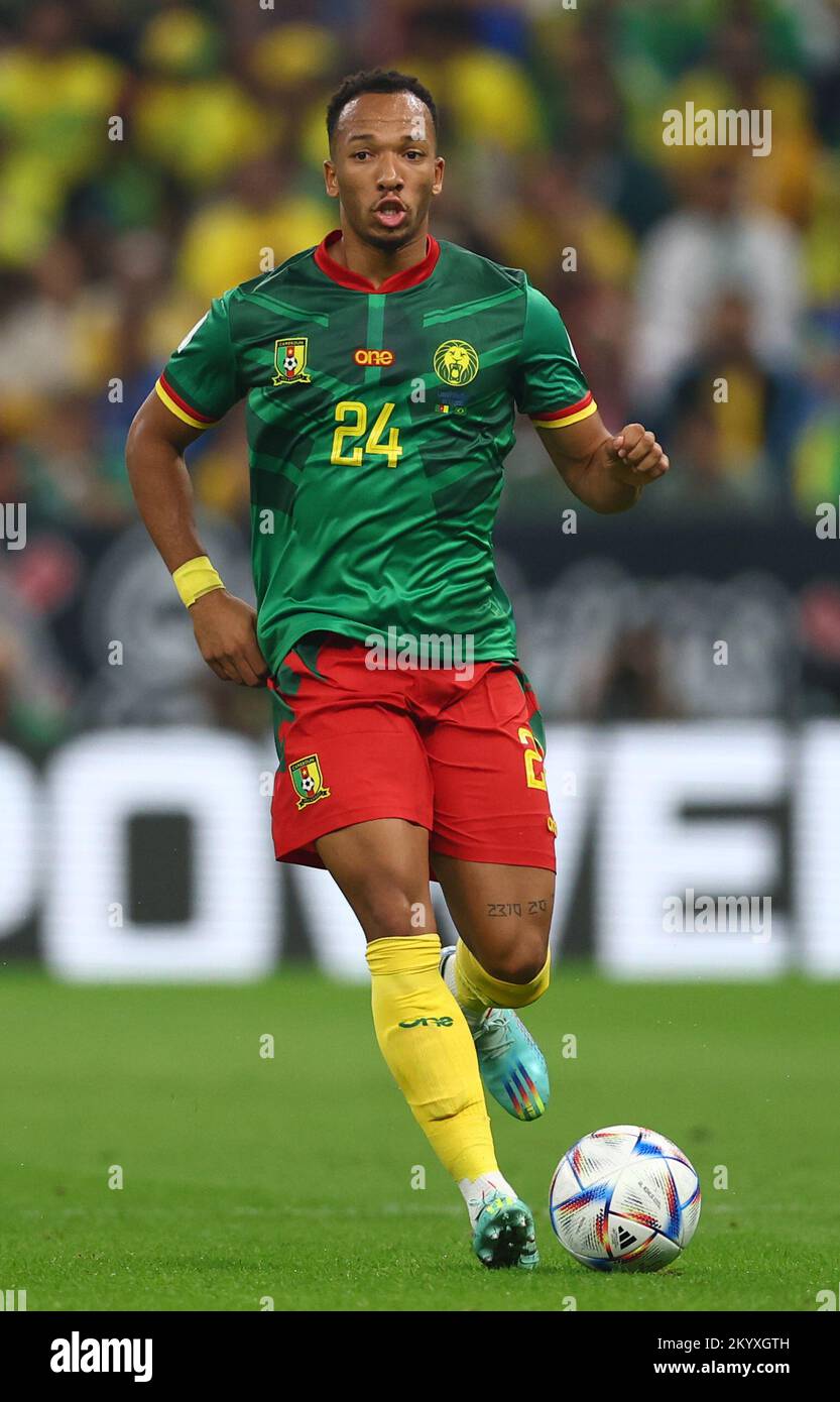 Doha, Qatar, 2nd December 2022. Enzo Ebosse of Cameroon during the FIFA ... Doha, Qatar, 2nd December 2022. Enzo Ebosse of Cameroon during the FIFA ...