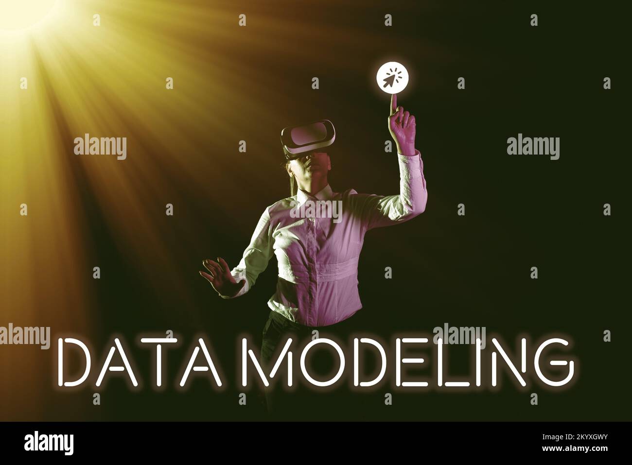 Sign displaying Data Modeling. Business showcase process of ...