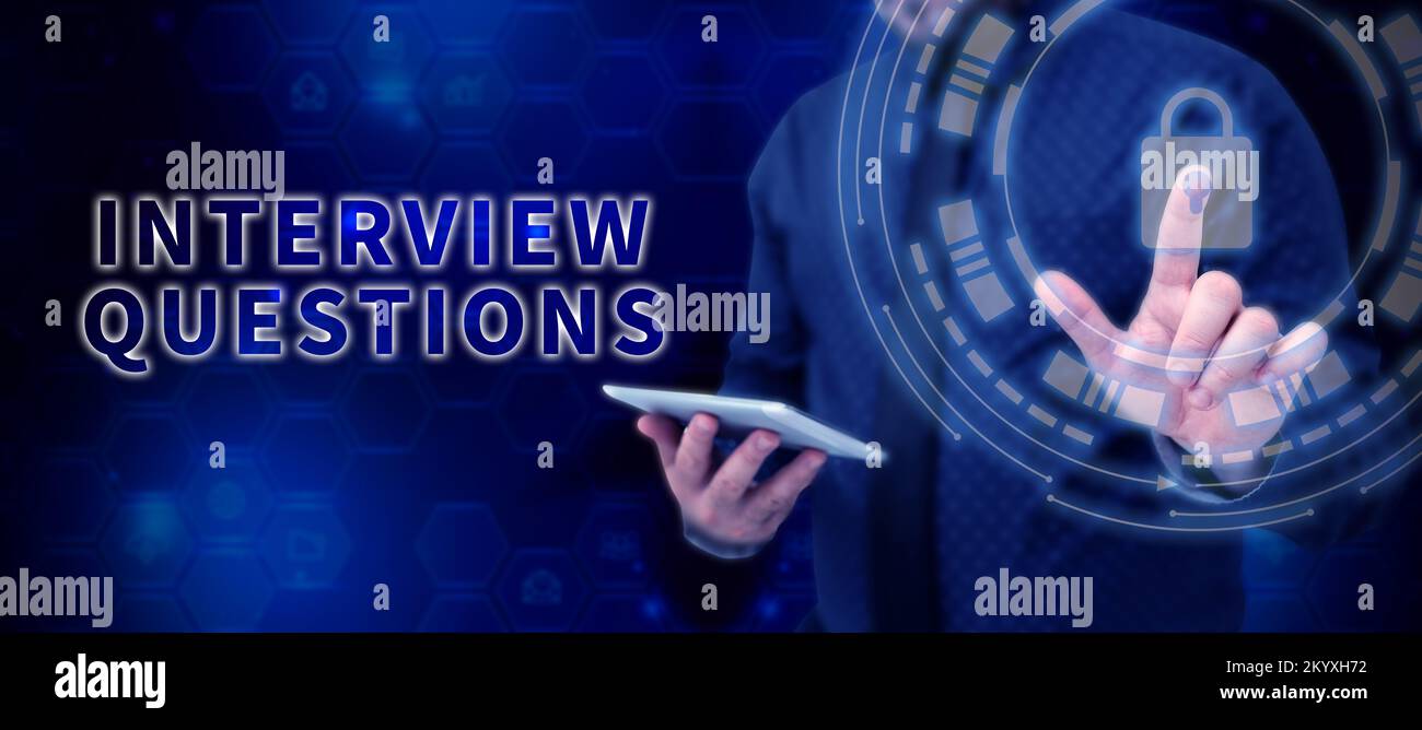Text caption presenting Interview Questions. Business showcase Typical ...