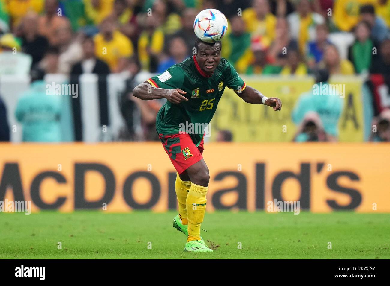 Tolo Nouhou of Cameroon during the FIFA World Cup Qatar 2022 match ...