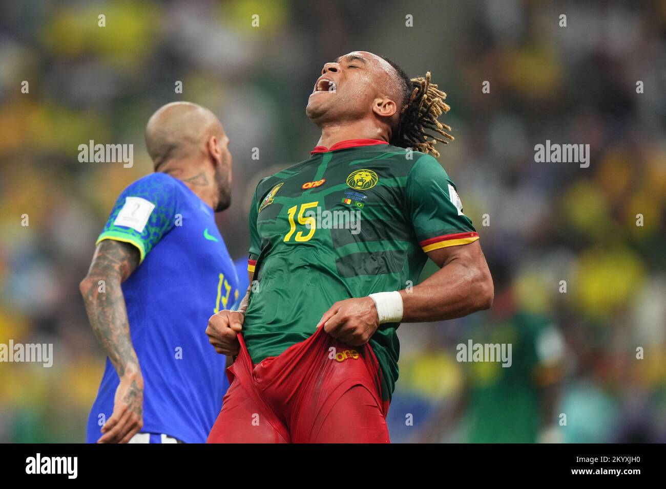 Pierre Kunde of Cameroon during the FIFA World Cup Qatar 2022 match ...
