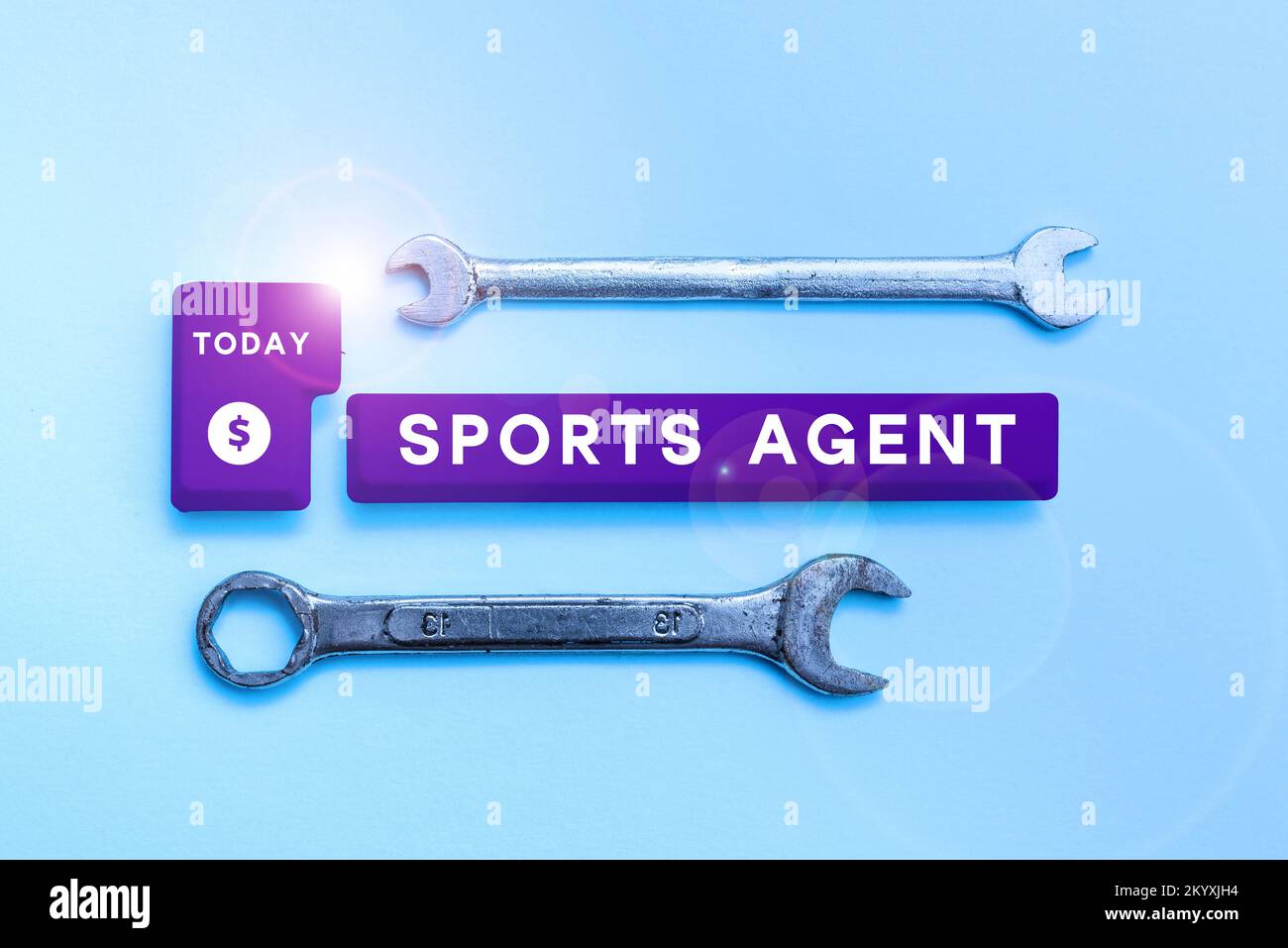 Sign displaying Sports Agent. Concept meaning person manages ...