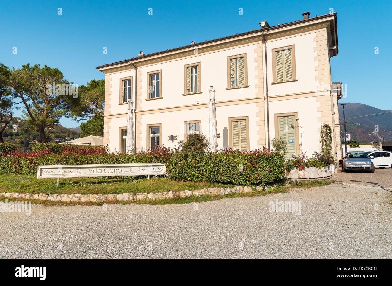 Villa Geno in the park on the shore of lake Como, Lombardy, Italy Stock ...
