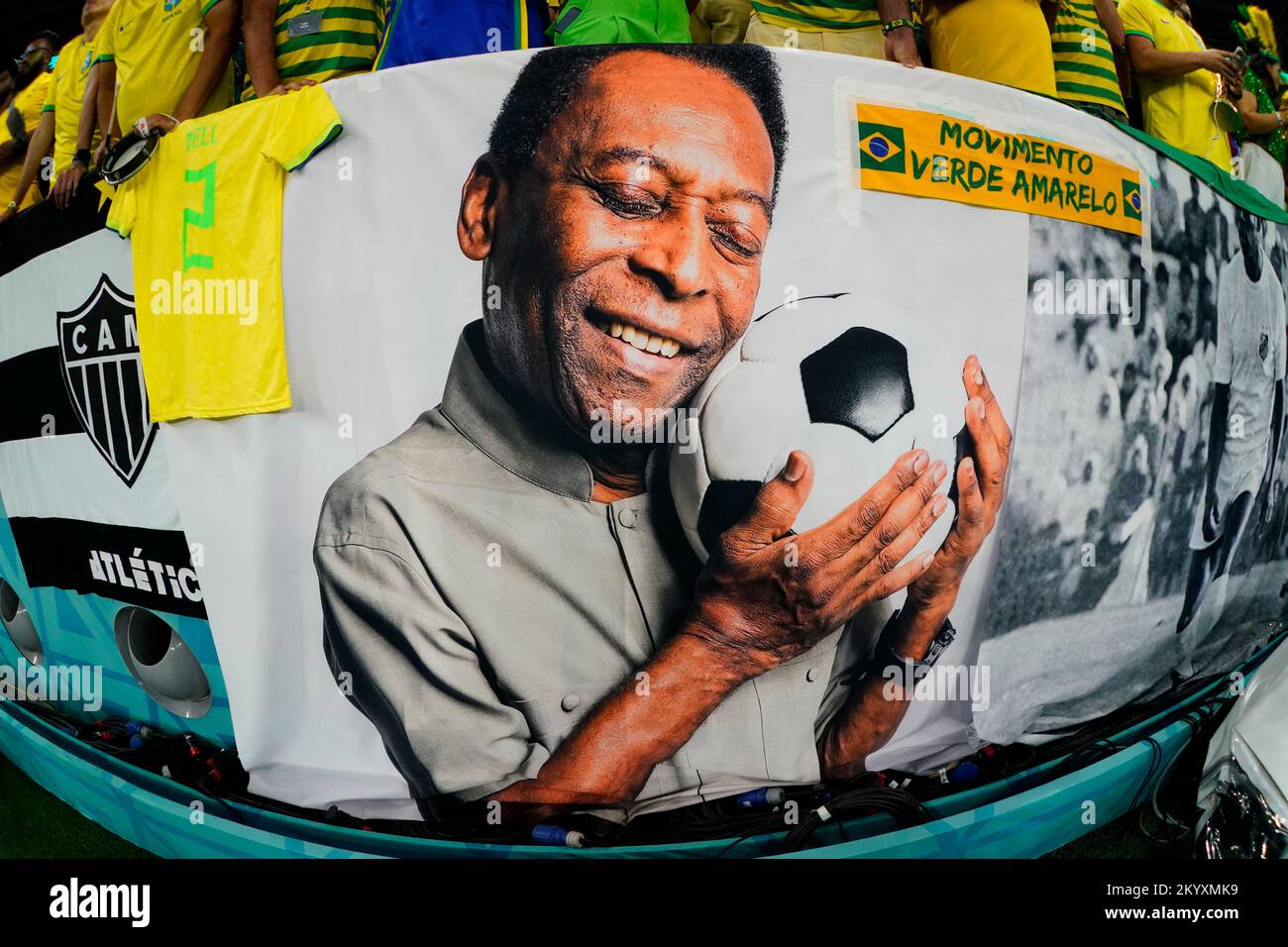 Pele banner during the FIFA World Cup Qatar 2022 match, Group G ...