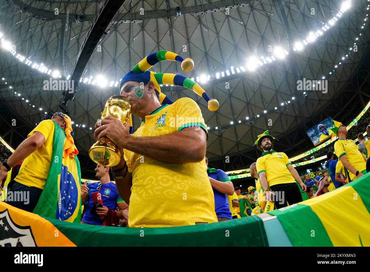 Brazil fan during the FIFA World Cup Qatar 2022 match, Group G, between ...