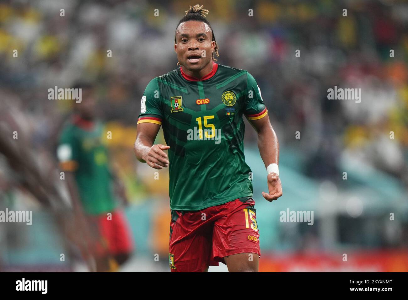 Pierre Kunde of Cameroon during the FIFA World Cup Qatar 2022 match ...