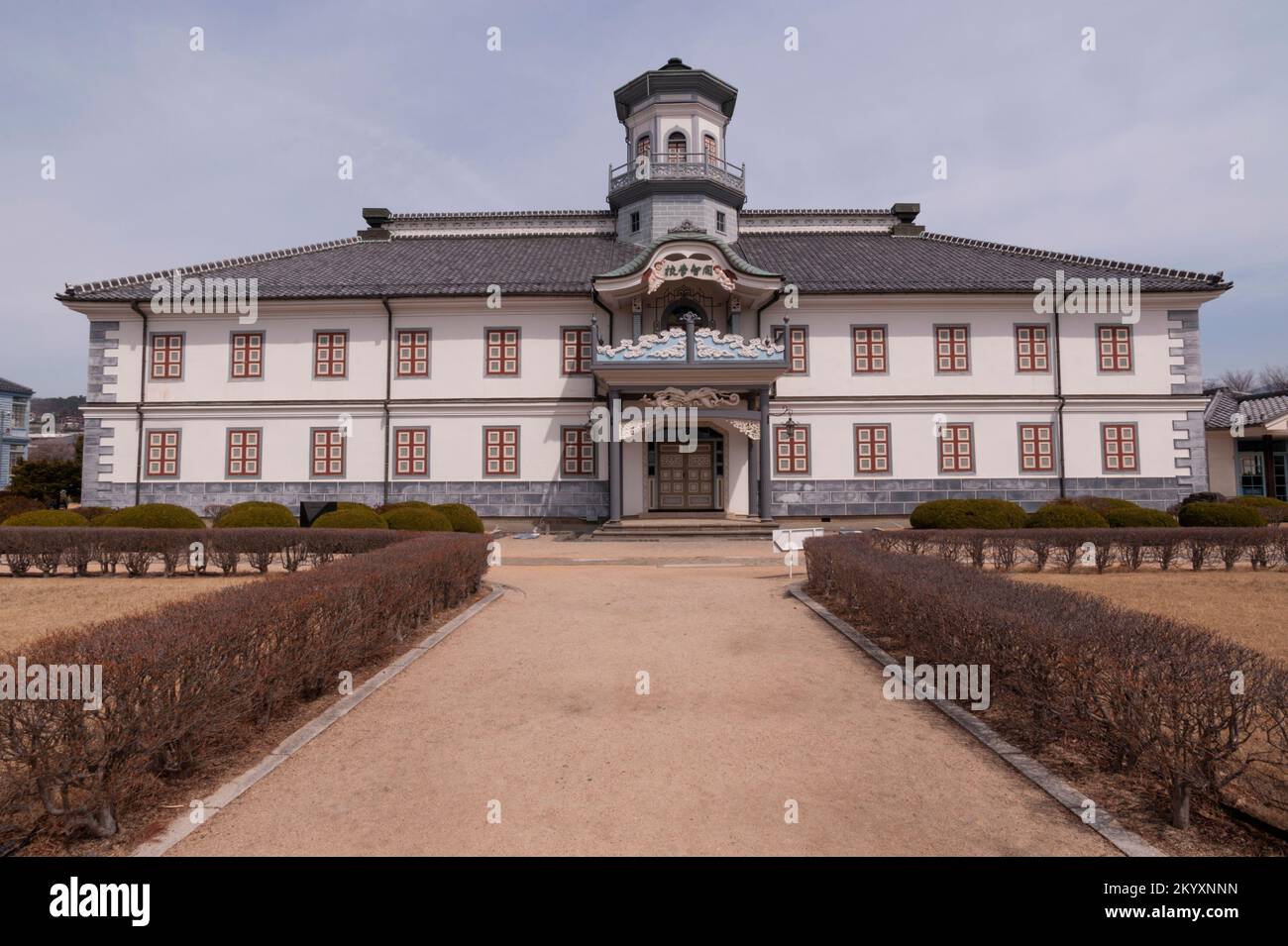 The exterior of the former Kaichi School, Matsumoto, Nagano, Japan ...