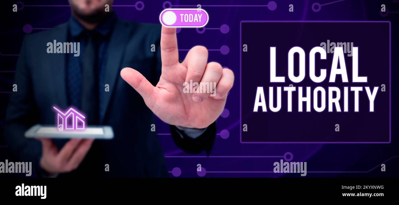 Conceptual caption Local Authority. Business concept the group of ...