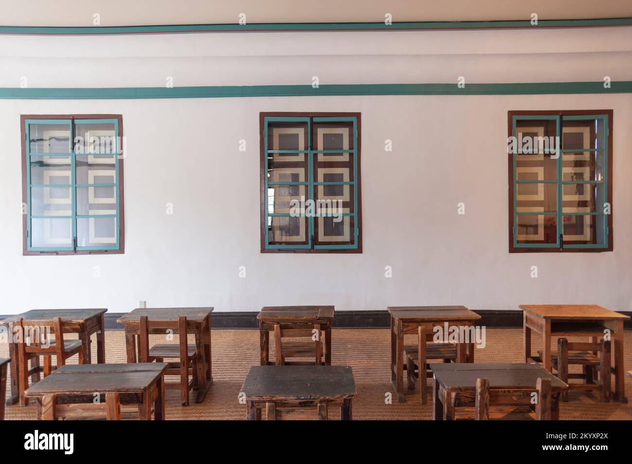 A classroom in the ormer Kaichi School, Matsumoto, Nagano, Japan ...