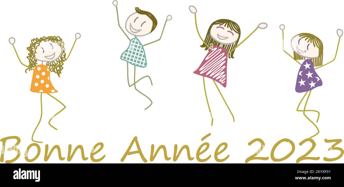 Characters dance to a sentence written in French on which is written ...