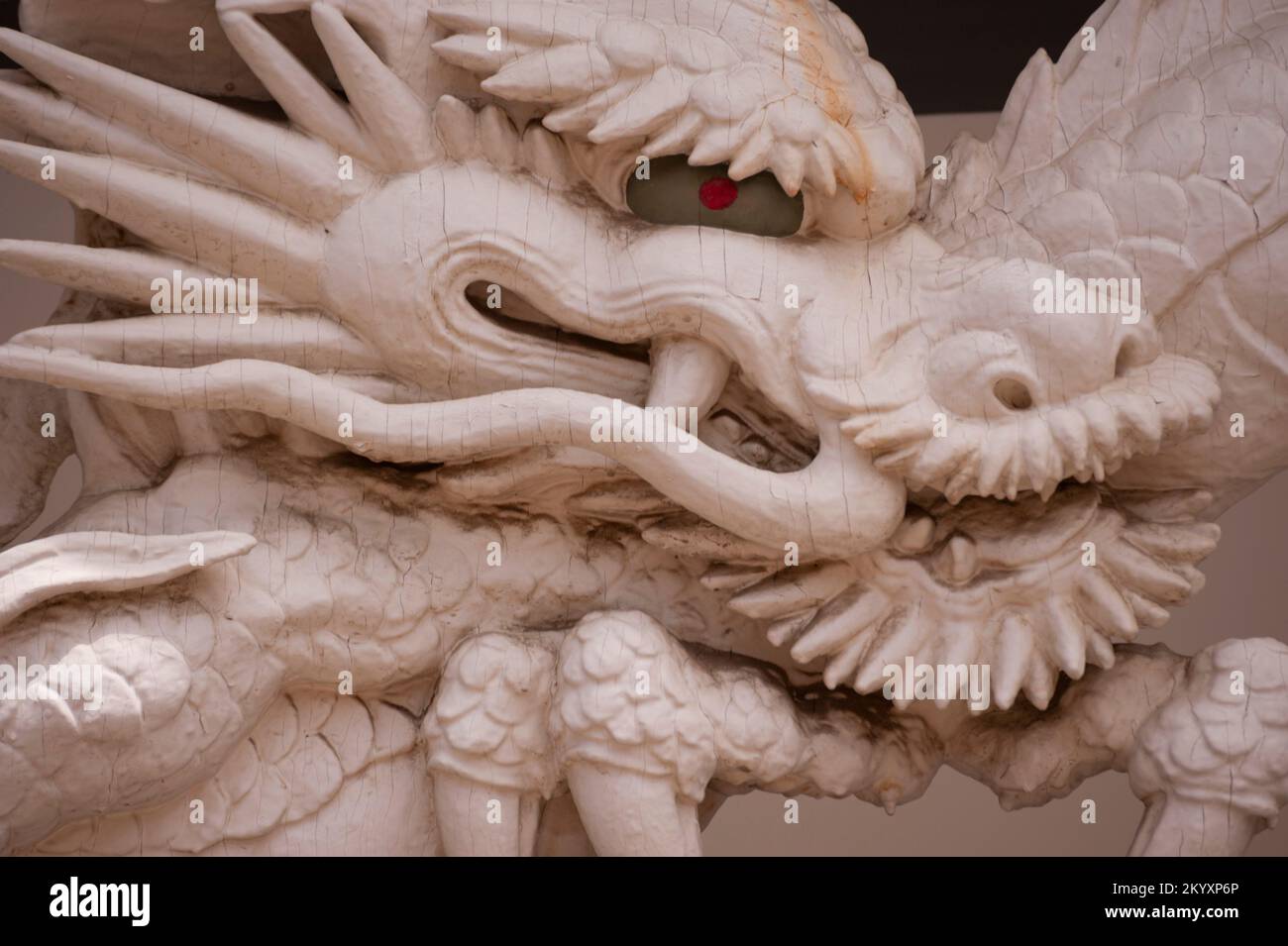 Detail of a dragon at the former Kaichi School, Matsumoto, Nagano ...