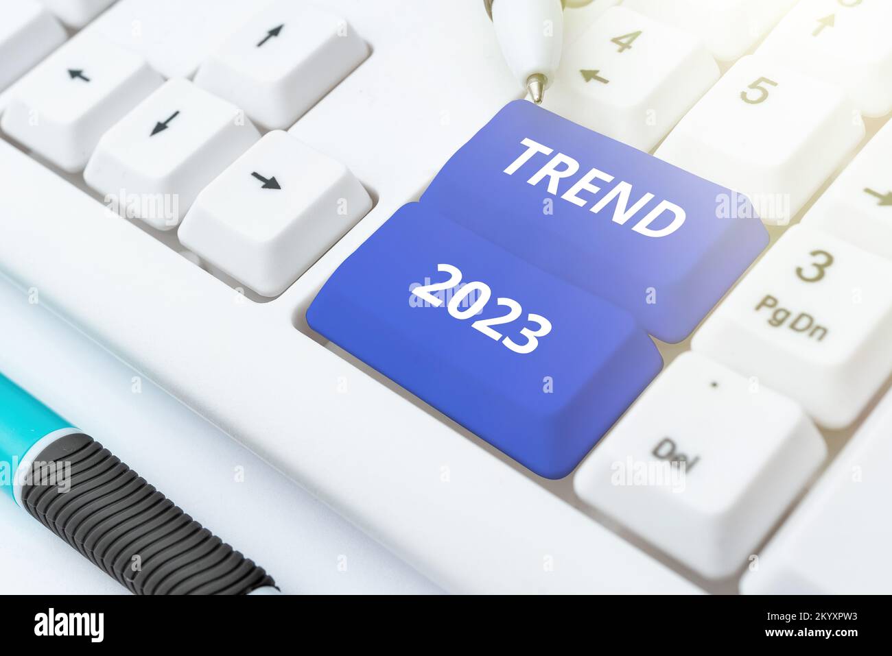 Handwriting text Trend 2023. Business approach things that is famous ...