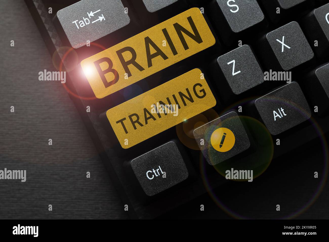 Writing displaying text Brain Training. Internet Concept mental ...