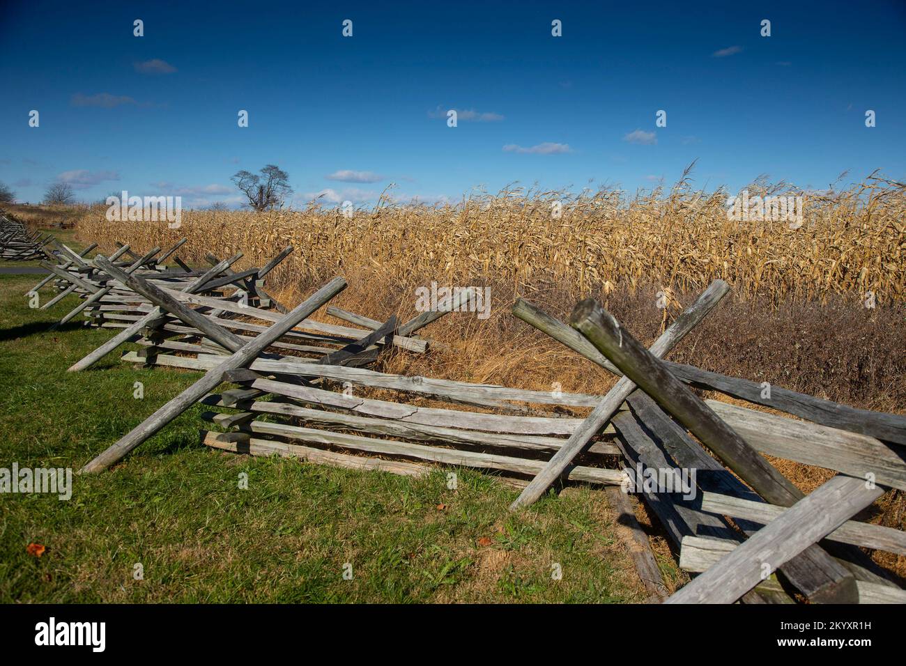 Battlefield fence at Gettysburg site of the US Civil War Stock Photo ...