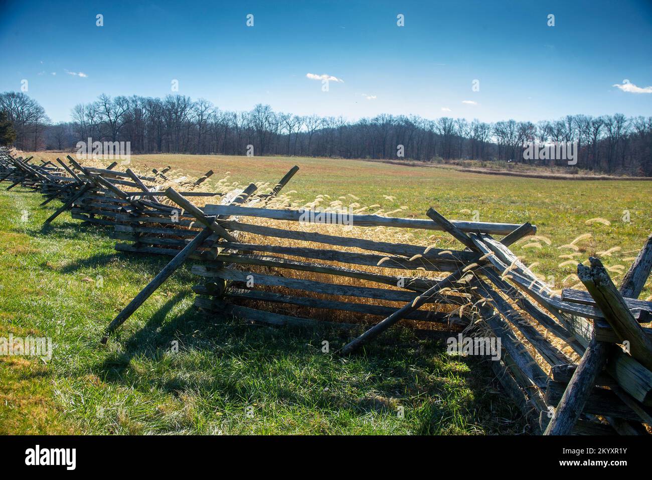 Battlefield fence at Gettysburg site of the US Civil War Stock Photo ...
