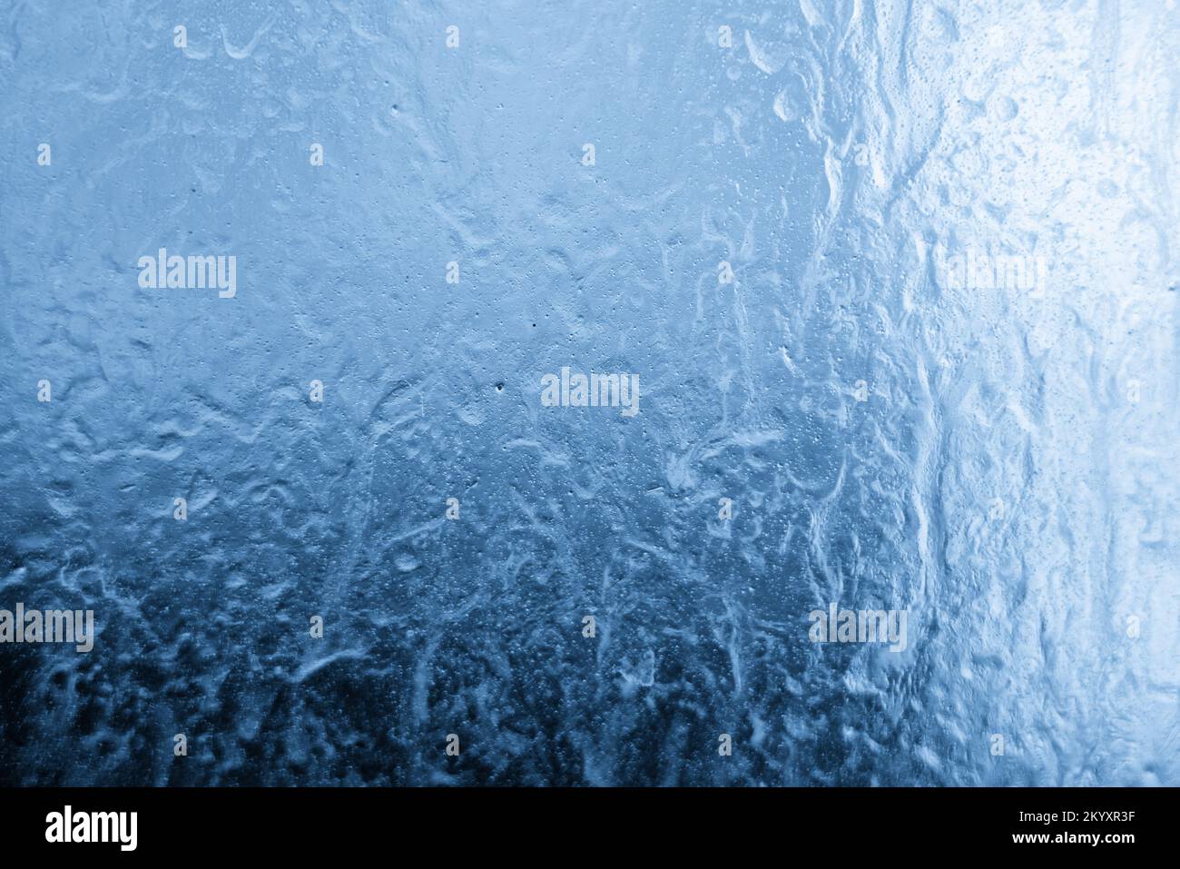 Liquid texture on a glass, background with drops and leaks Stock Photo ...