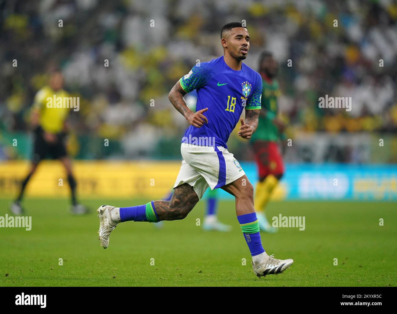 Brazil's Gabriel Jesus during the FIFA World Cup Group G match at the ...
