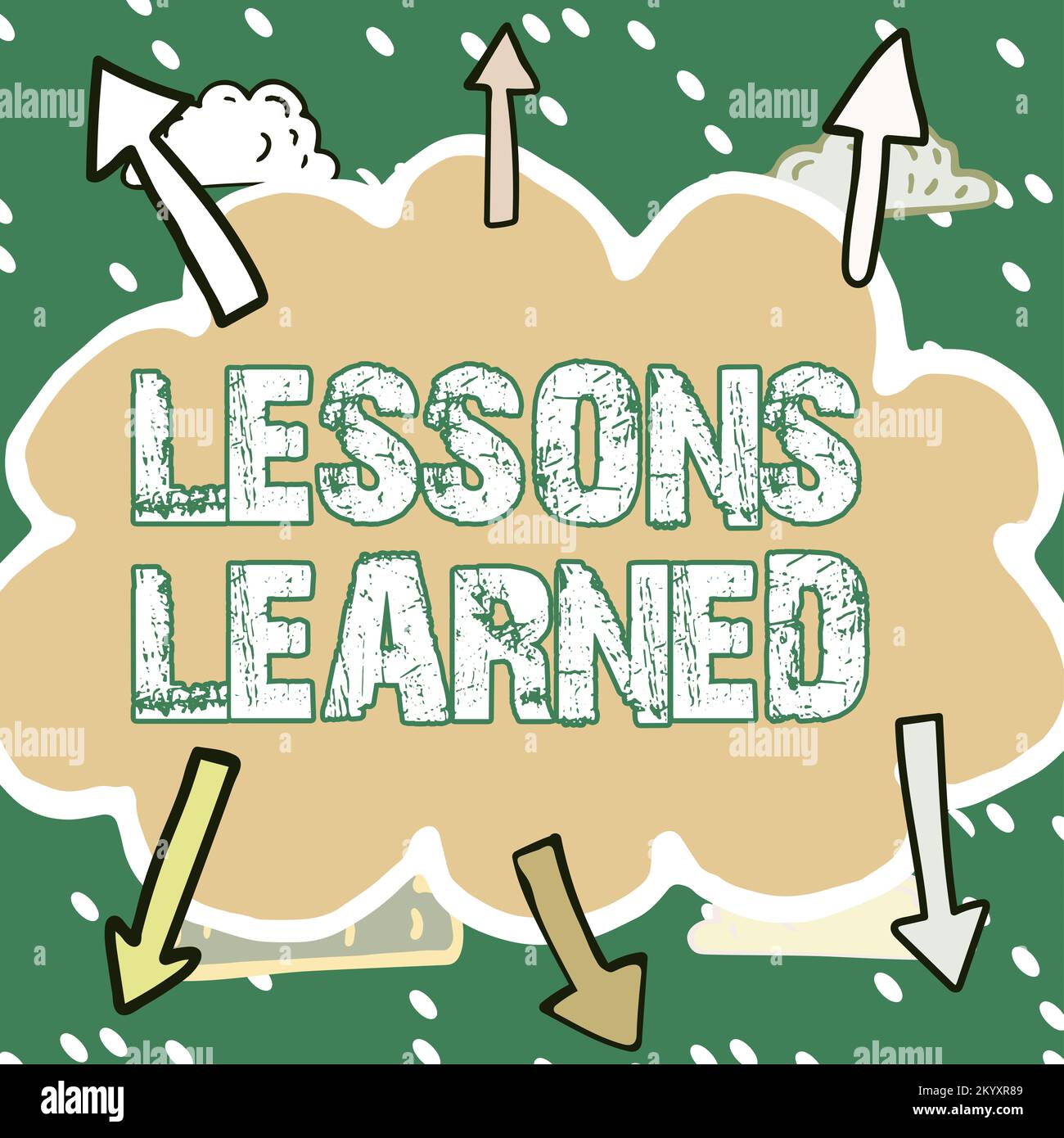 Hand writing sign Lessons Learned. Business overview Promote share and use knowledge derived ...