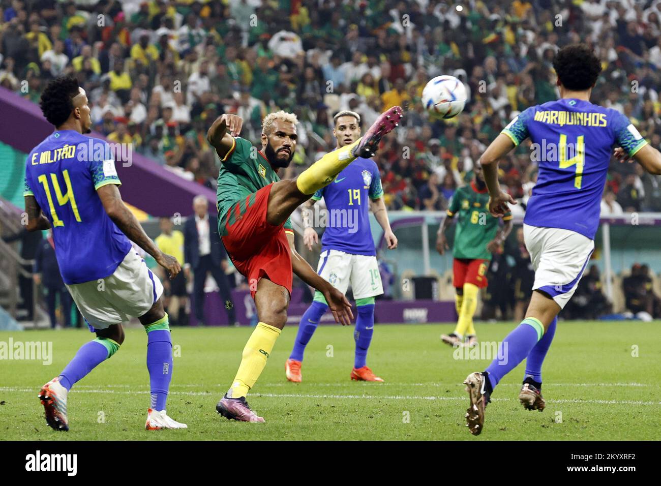 Qatar. 02nd Dec, 2022. LUSAIL CITY - (l-r) Eder Militao of Brazil, Eric ...