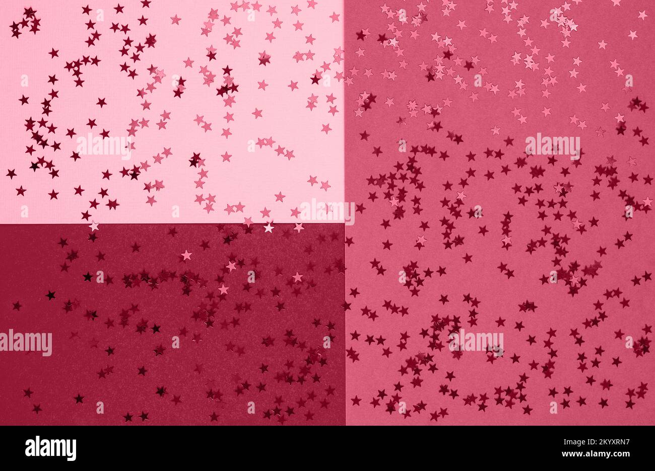 Festive abstract magenta background with metallic confetti Stock Photo ...