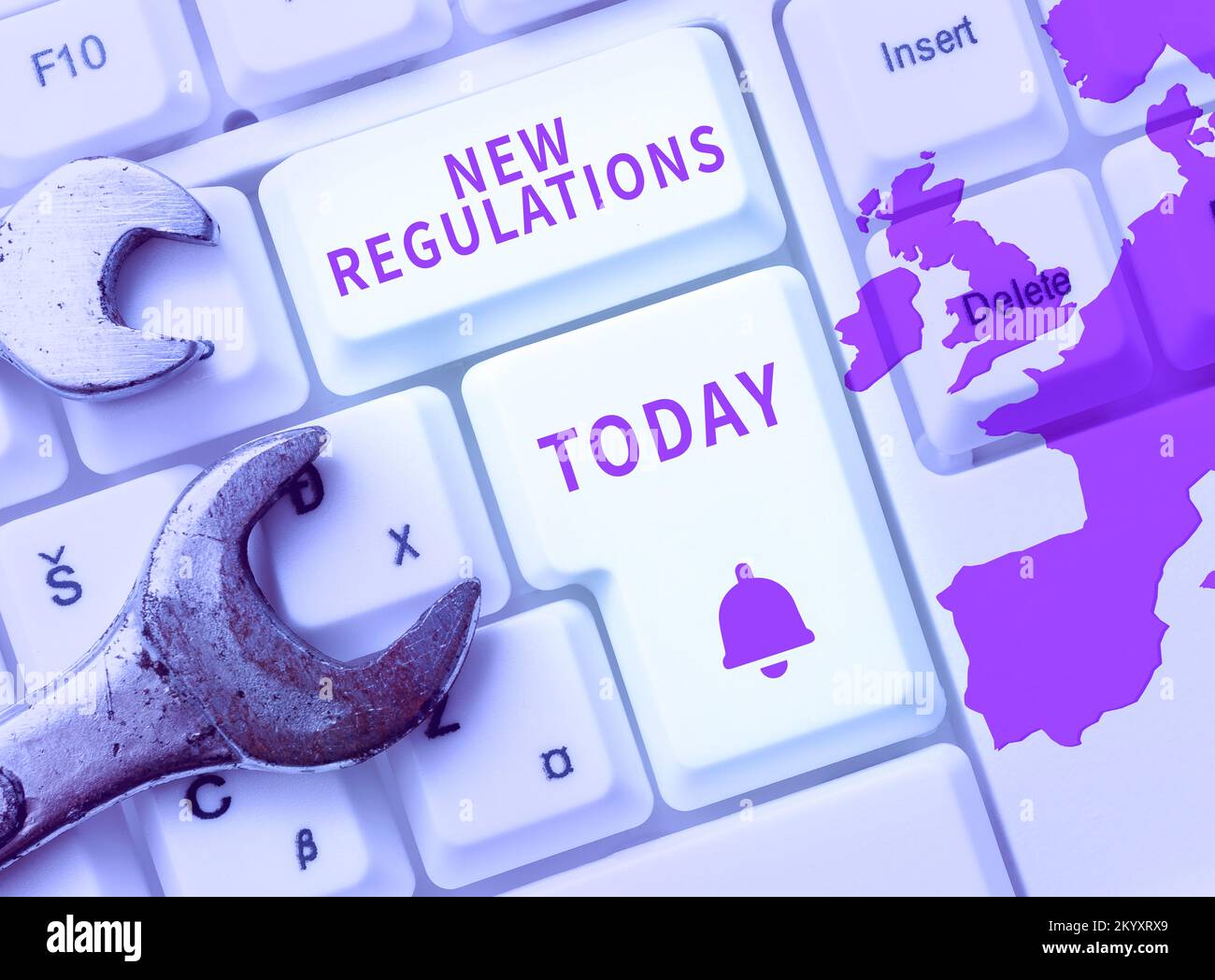 Hand writing sign New Regulations. Business approach Regulation ...