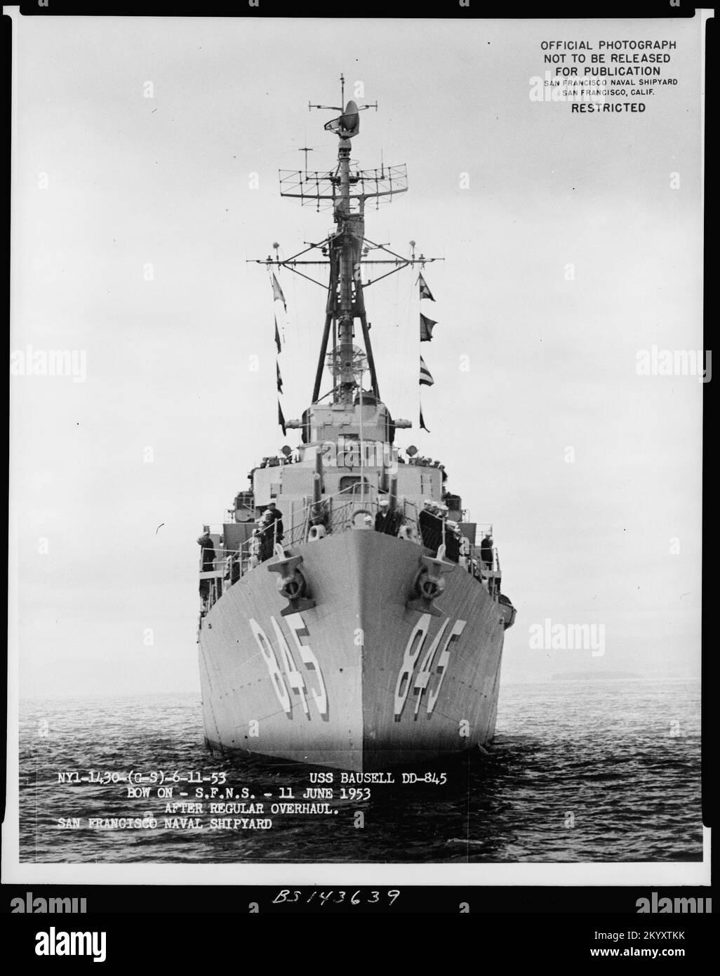 Crew Uss Bausell Dd845 Log