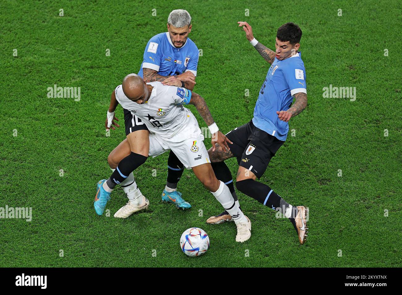 December 2, 2022, doha, qatar: Andre Ayew of Ghana disputes the bid ...