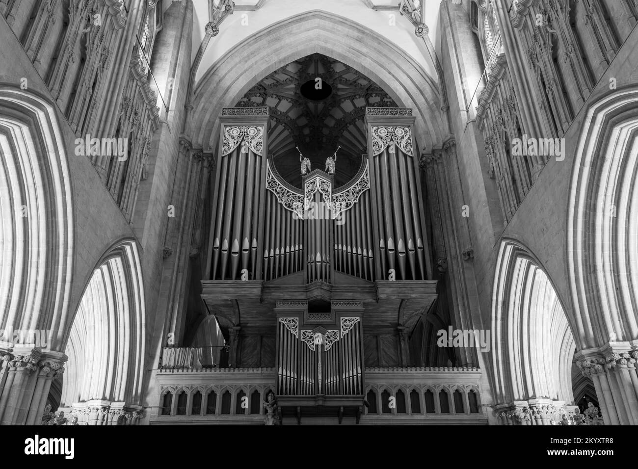 Wells.Somerset.United Kingdom.October 23rd 2022.View of the quire ...