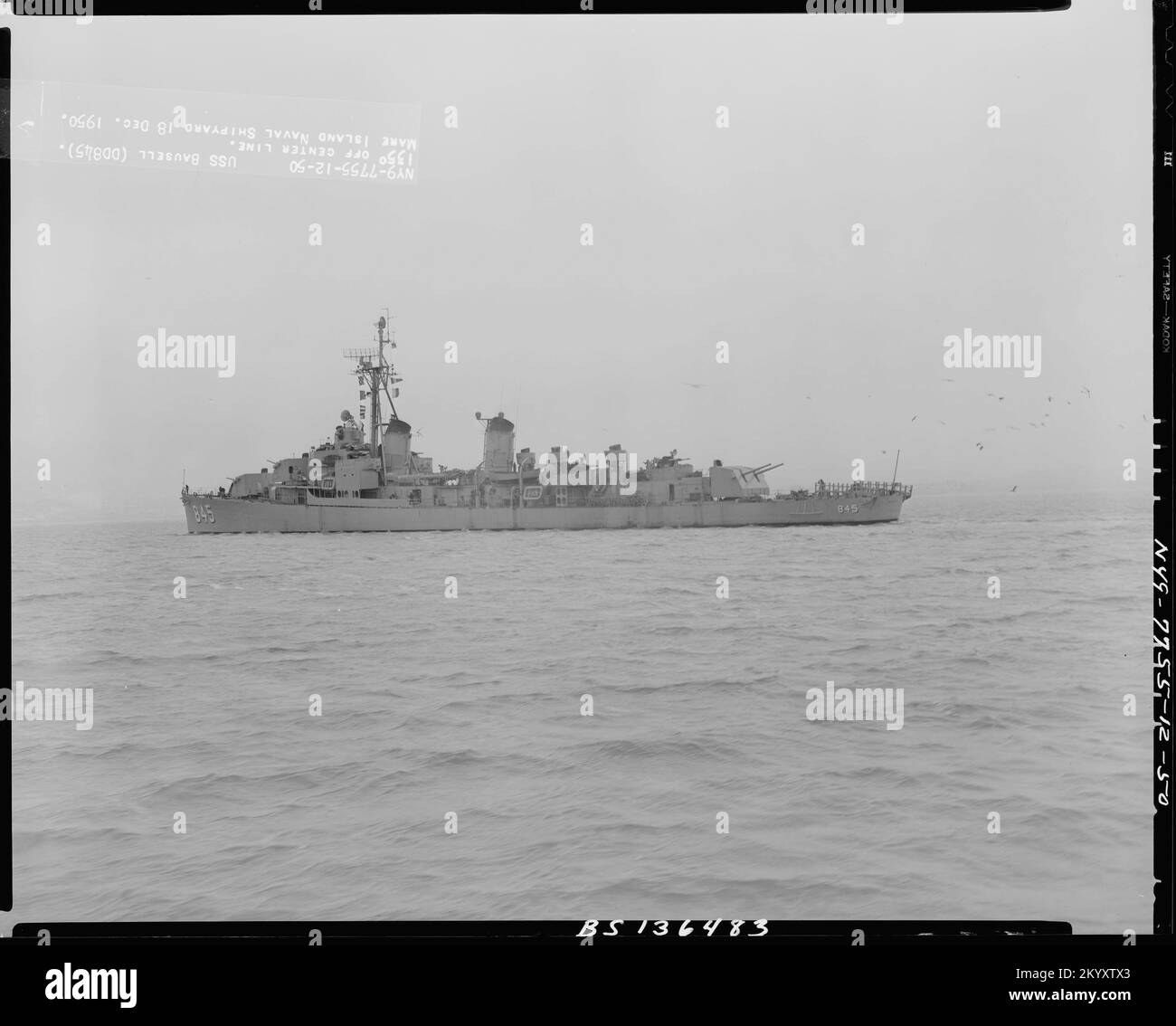 Crew Uss Bausell Dd845 Log
