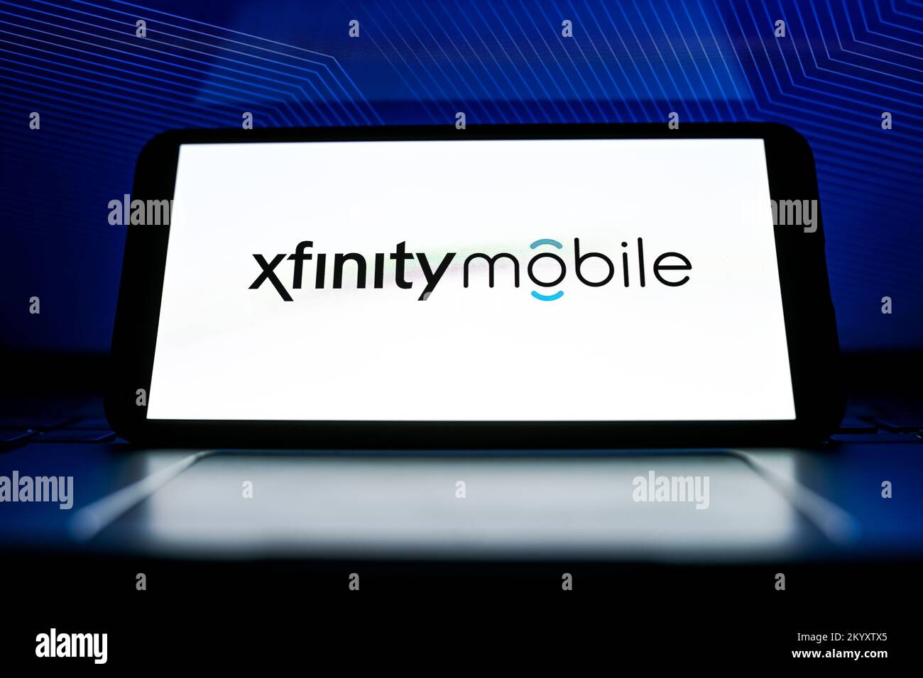 Nysa, Poland. 2nd Dec, 2022. In this photo illustration a xfinity ...