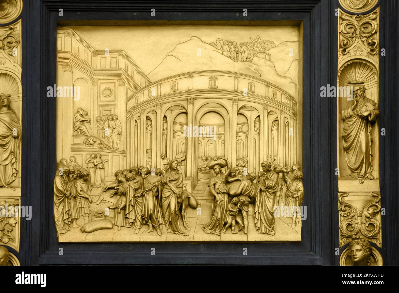 Joseph - bas-relief on Gates of Paradise, Florence Stock Photo - Alamy