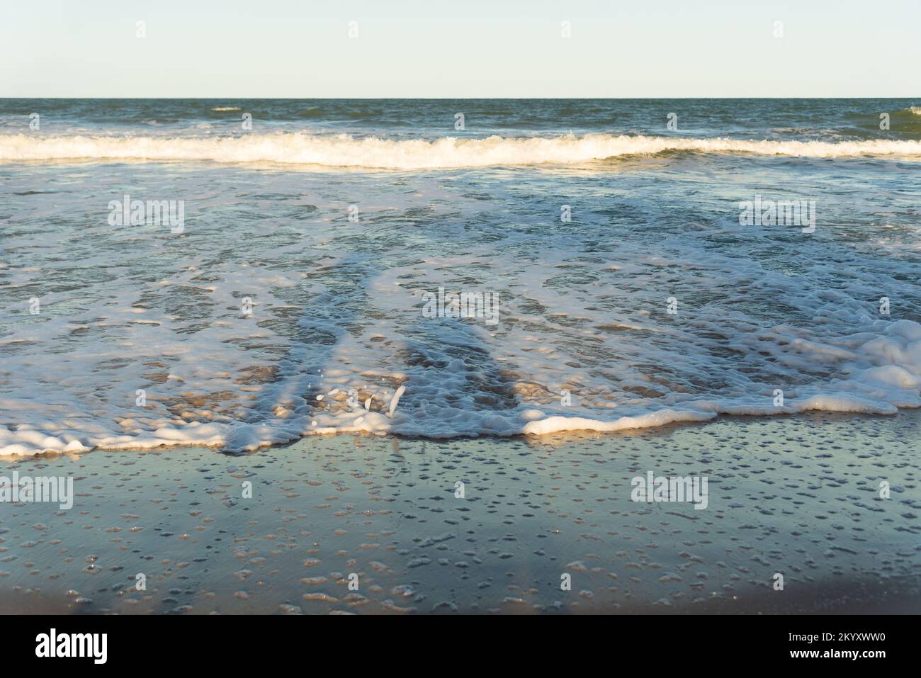 Beach shore with waves. Guaibim beach. City of Valenca, Brazil Stock ...