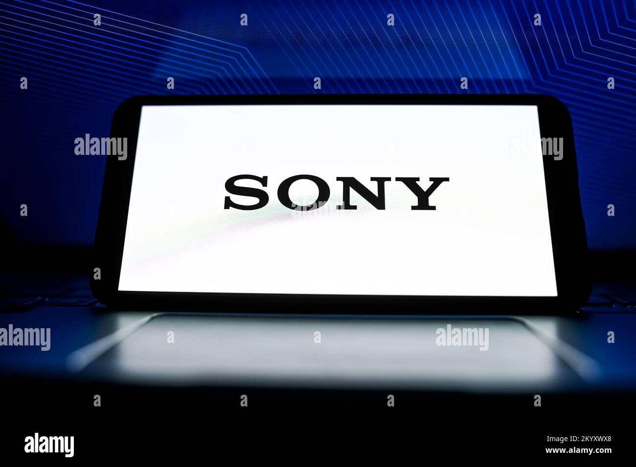 Nysa, Poland. 2nd Dec, 2022. In this photo illustration a Sony logo ...