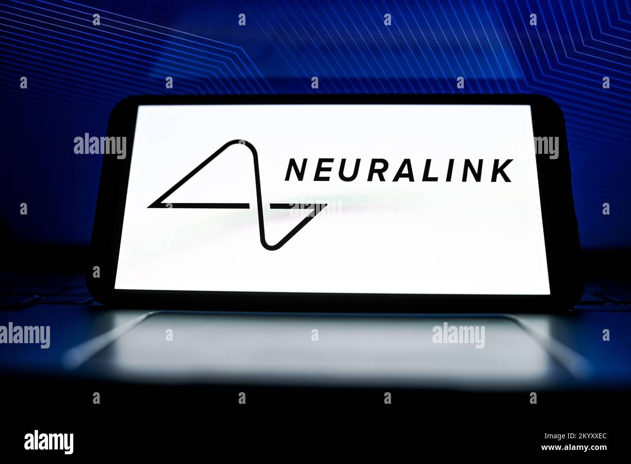 Nysa, Poland. 2nd Dec, 2022. In this photo illustration a Neuralink ...