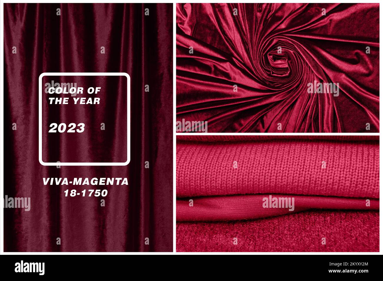 Collage of photo luxurious cloth background of velvet, velour fabric in ...