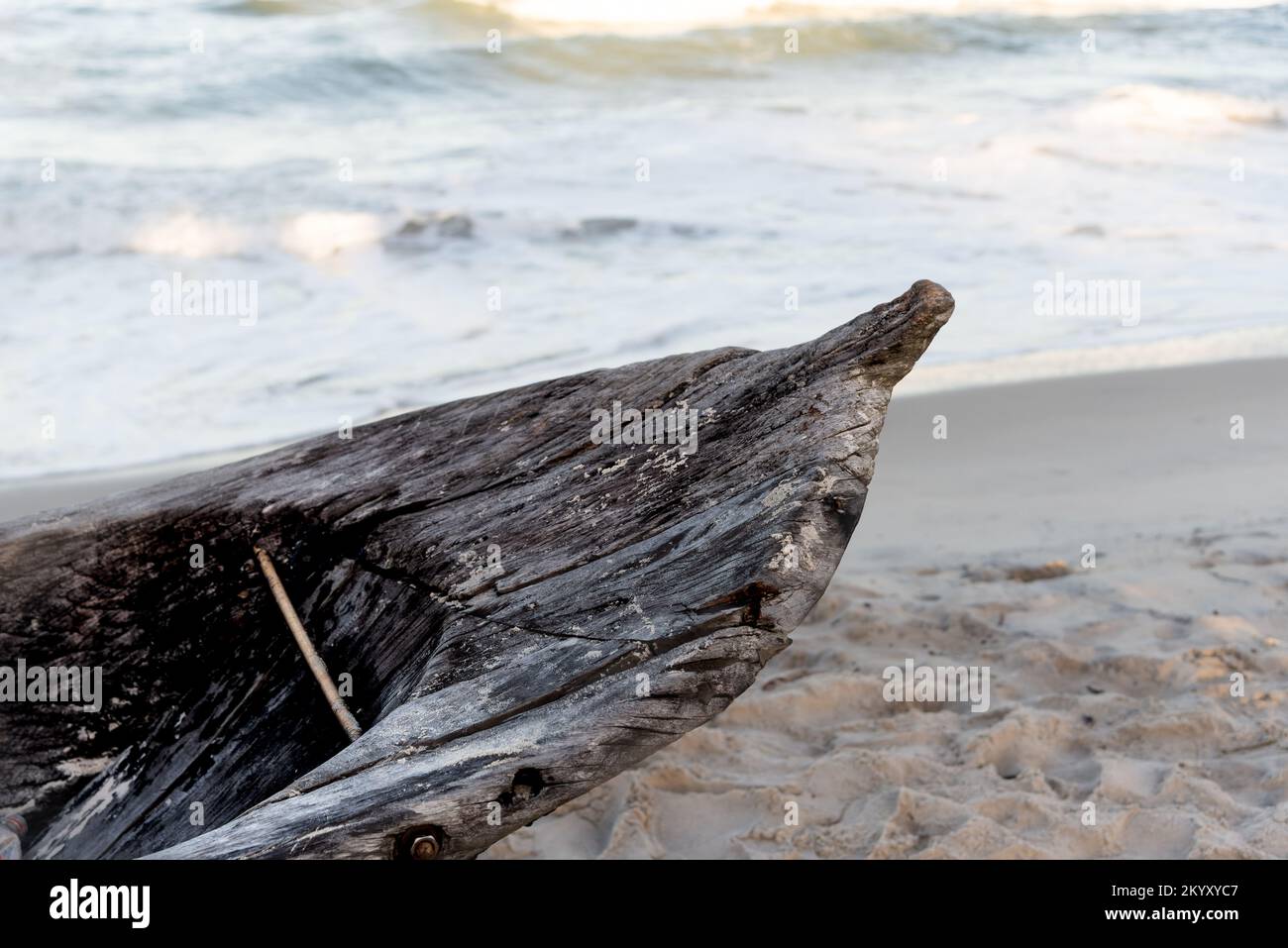 Boat on the beach sand. City of Valenca, Brazil Stock Photo - Alamy