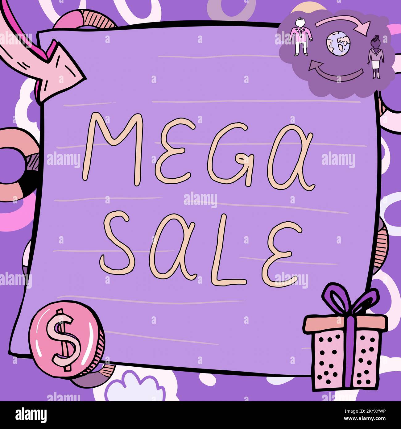 Text sign showing Mega Sale. Business idea The day full of special ...