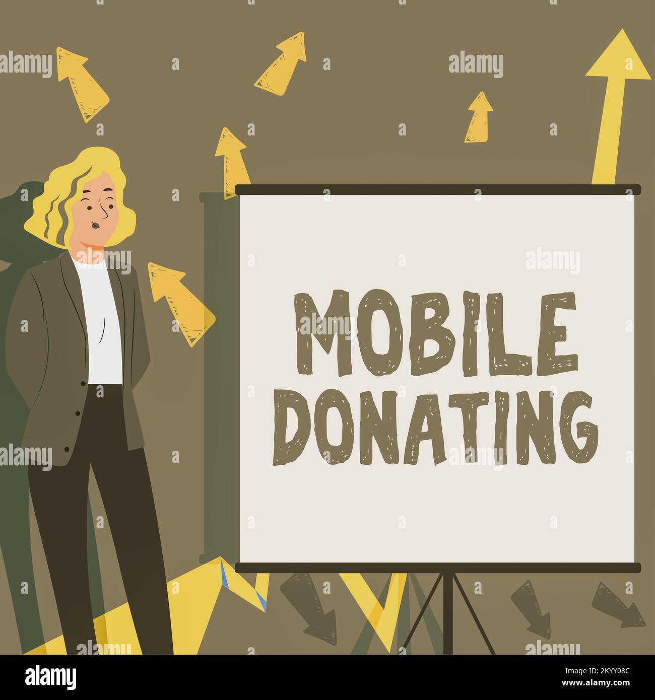 Conceptual display Mobile Donating. Word Written on to give something ...