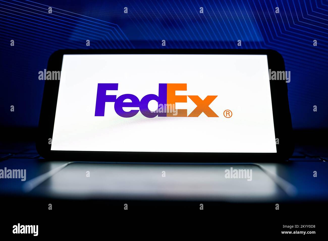 Nysa, Poland. 2nd Dec, 2022. In this photo illustration a FedEx logo ...