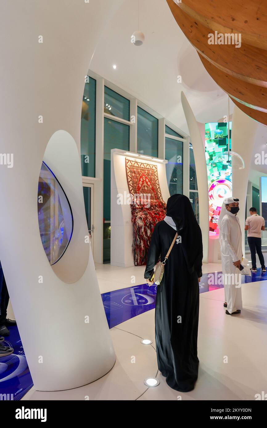 Dubai, UAE - November 30, 2021: Exhibition EXPO 2020. Unusual ...