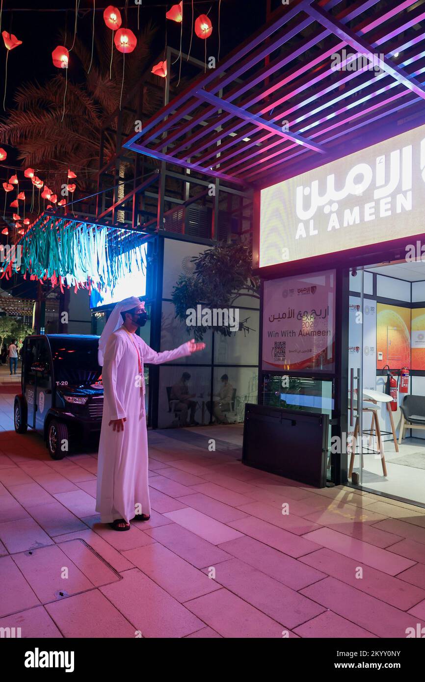 Dubai, UAE - November 30, 2021: Exhibition EXPO 2020. Unusual ...