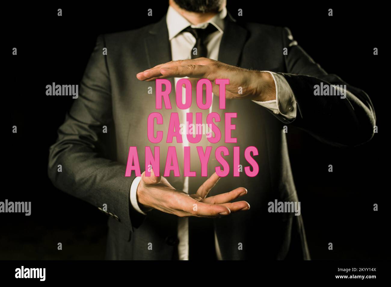 Conceptual caption Root Cause Analysis. Business idea Method of Problem Solving Identify Fault ...