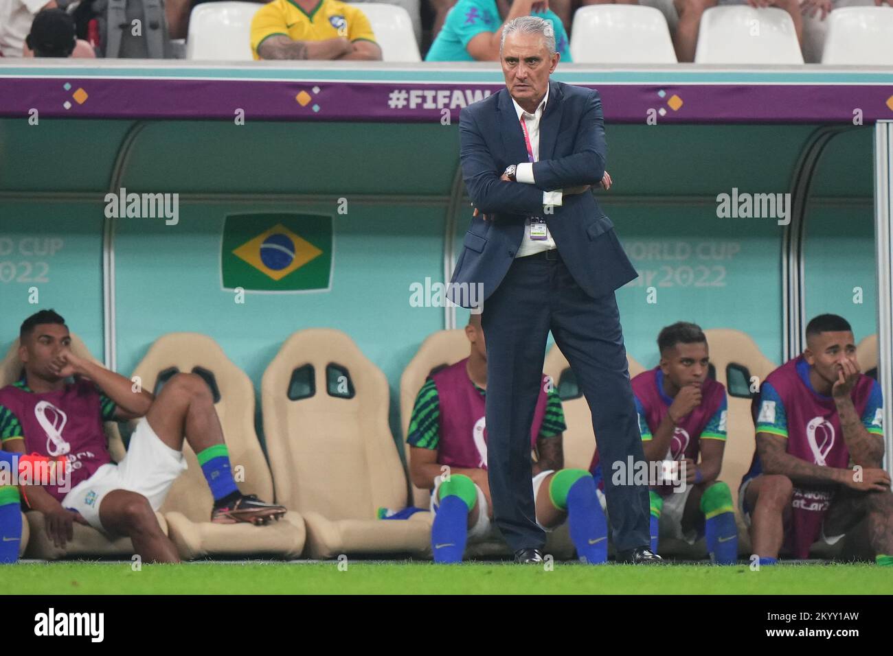 Brazil head coach Adenor Leonardo Tite during the FIFA World Cup Qatar ...