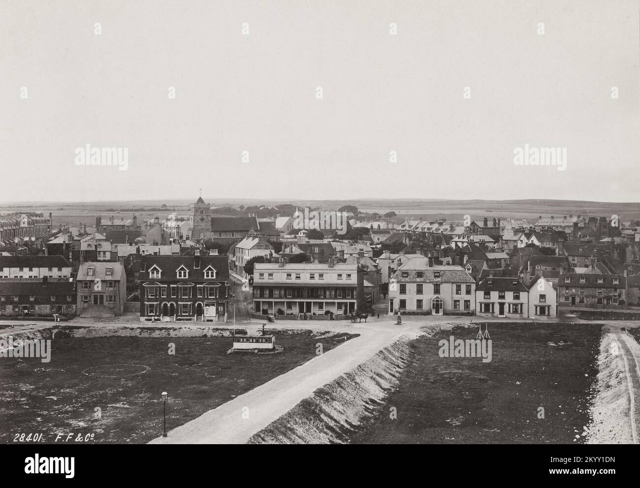 Vintage photograph - 1891 - View of Seaford, East Sussex Stock Photo ...