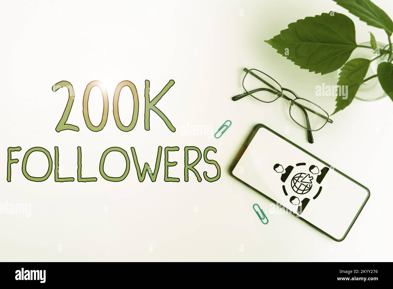 Text sign showing 200K Followers. Word for number of individuals who ... Text sign showing 200K Followers. Word for number of individuals who ...