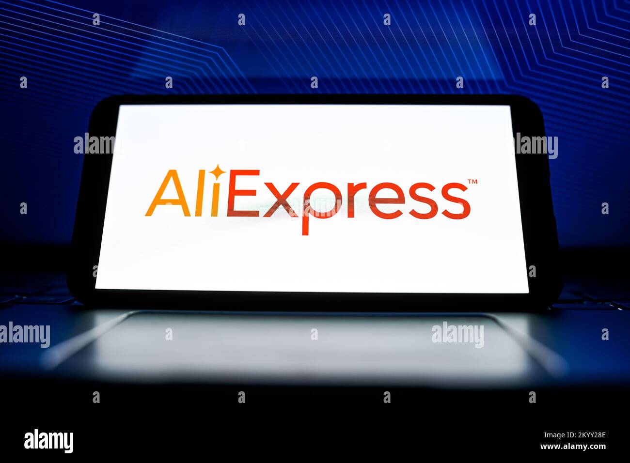 Nysa, Poland. 2nd Dec, 2022. In this photo illustration a Ali Express ...