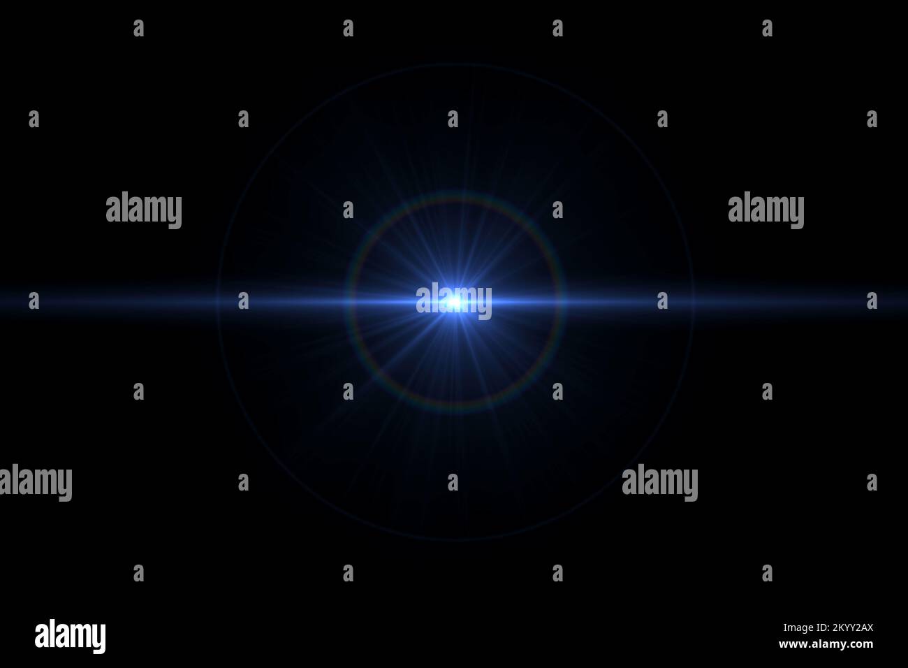 Abstract of Sun with flare. Lens Flare on black background. Lens Flare ...