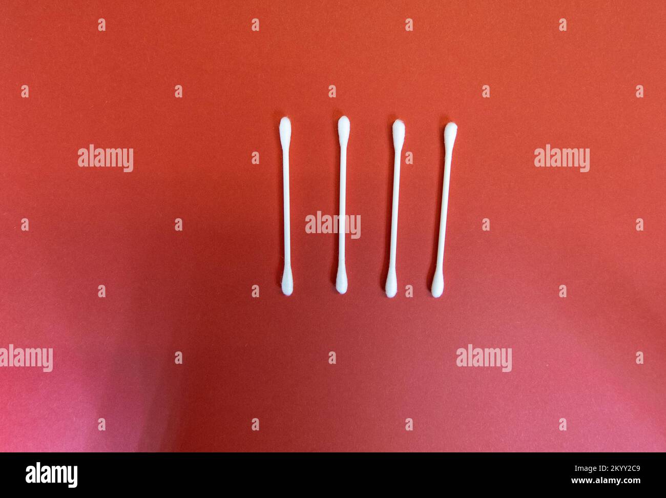 number four (4) in roman numerals with clean white cotton buds isolated ...
