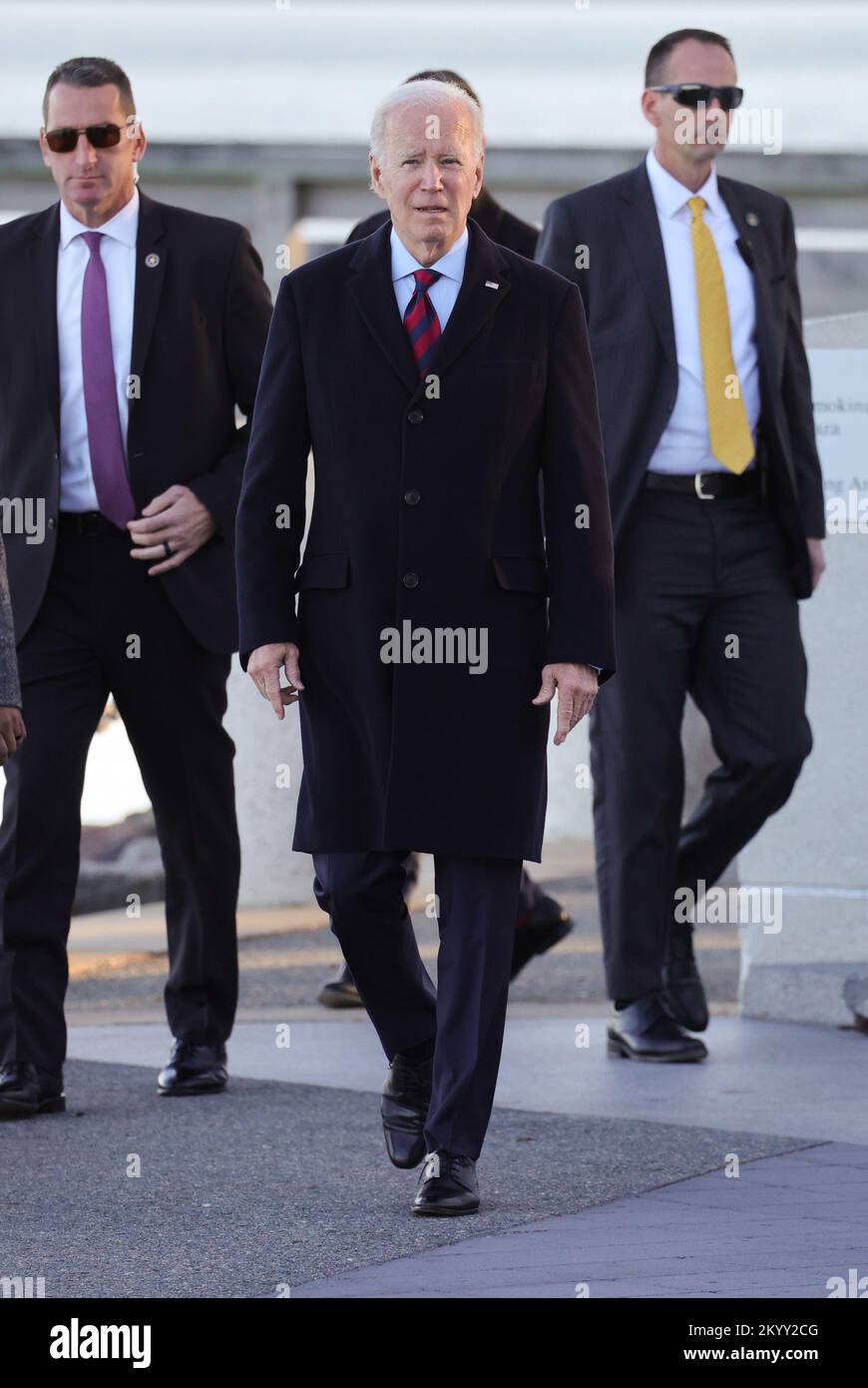 US President Joe Biden, arrives to meet with the Prince of Wales at the ...