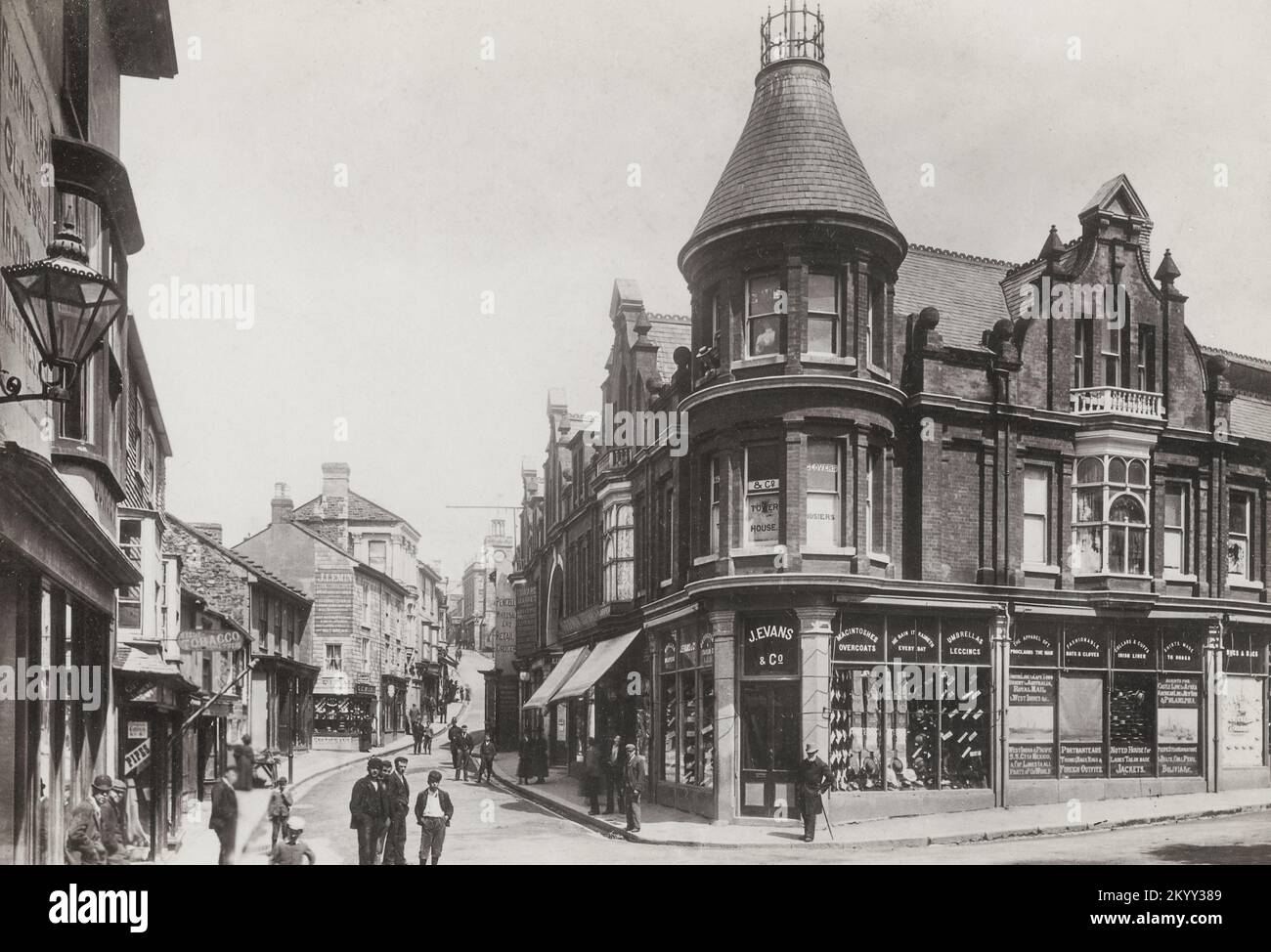 Vintage photograph - 1898 - Fore Street, Redruth, Cornwall Stock Photo ...